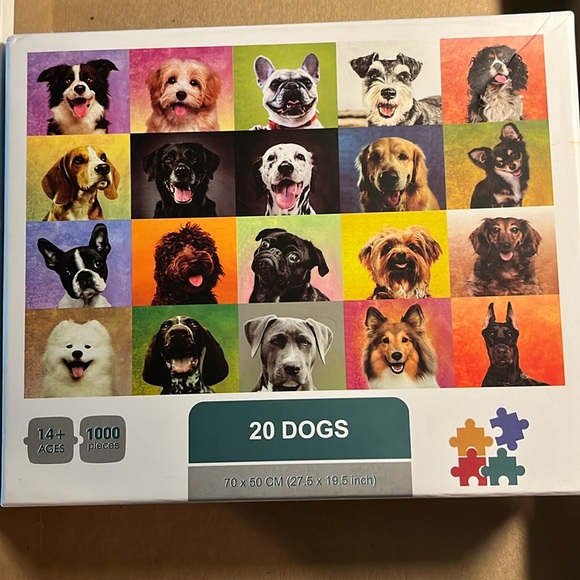 Games | 100 Piece 20 Dogs Adorable Letter Codes And Large Poster ...